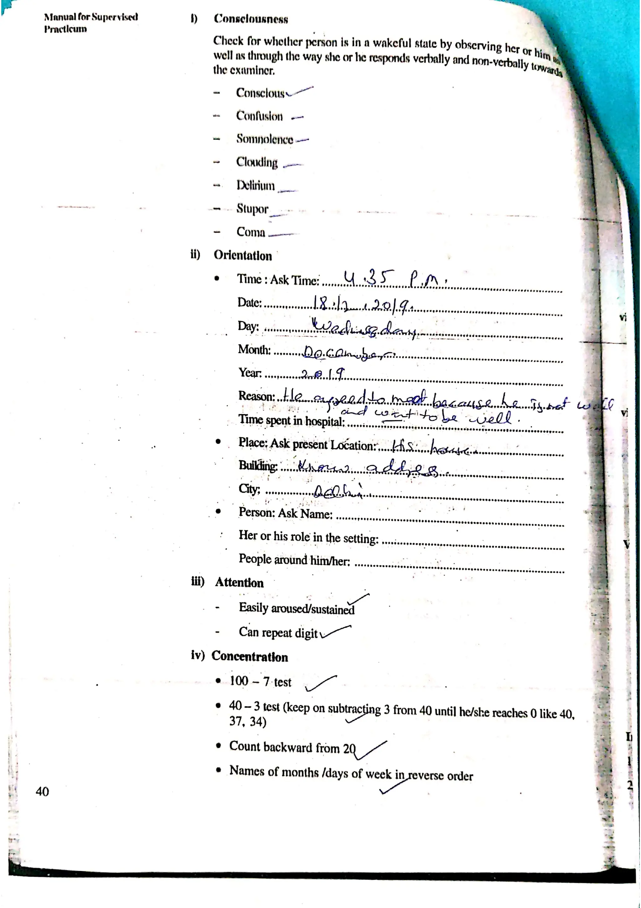 IGNOU Sample Practical File for MCFTL002 Mental Health and Disorders GN ...