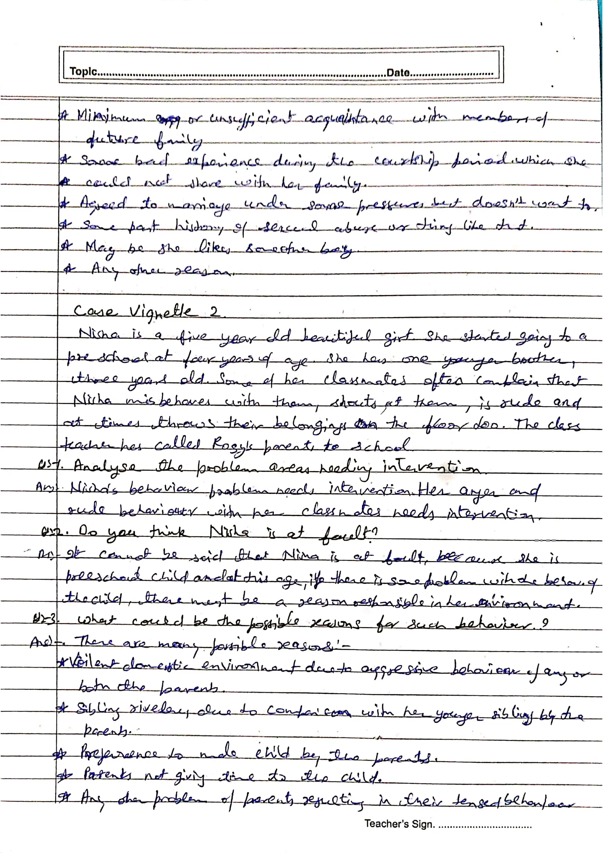 IGNOU Sample Practical File for MCFTL002 Mental Health and Disorders GN ...