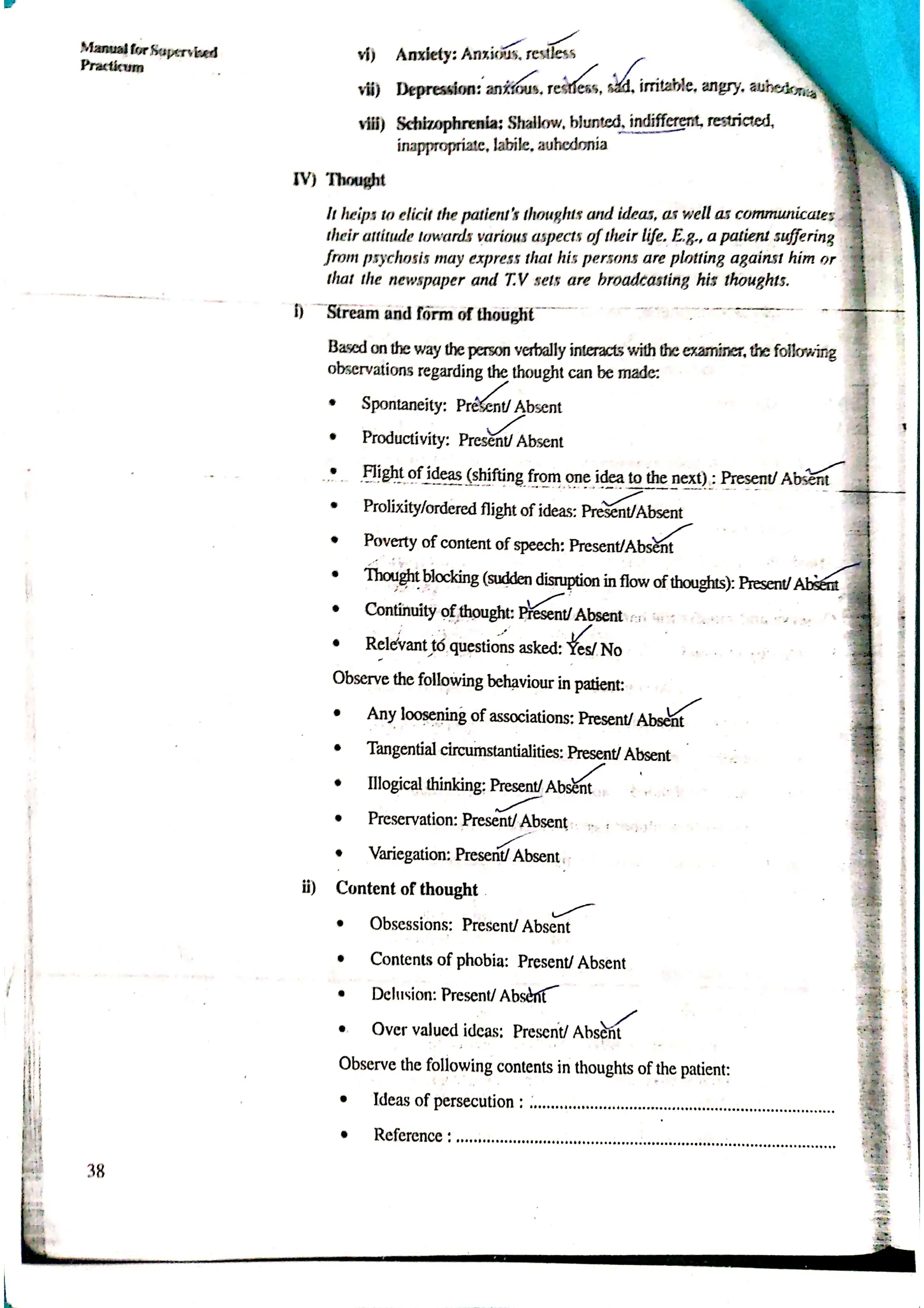 IGNOU Sample Practical File for MCFTL002 Mental Health and Disorders GN ...