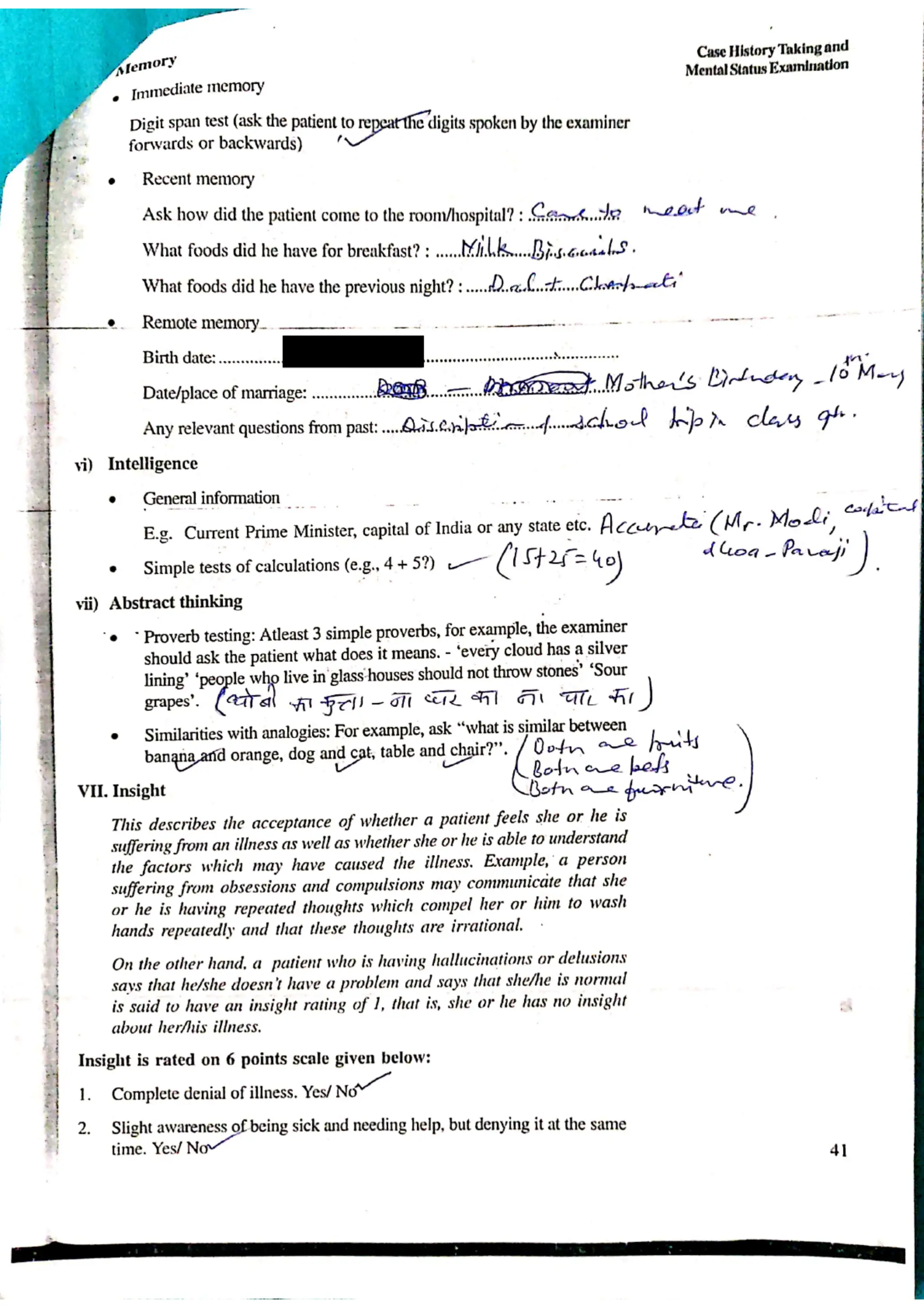 IGNOU Sample Practical File for MCFTL002 Mental Health and Disorders GN ...