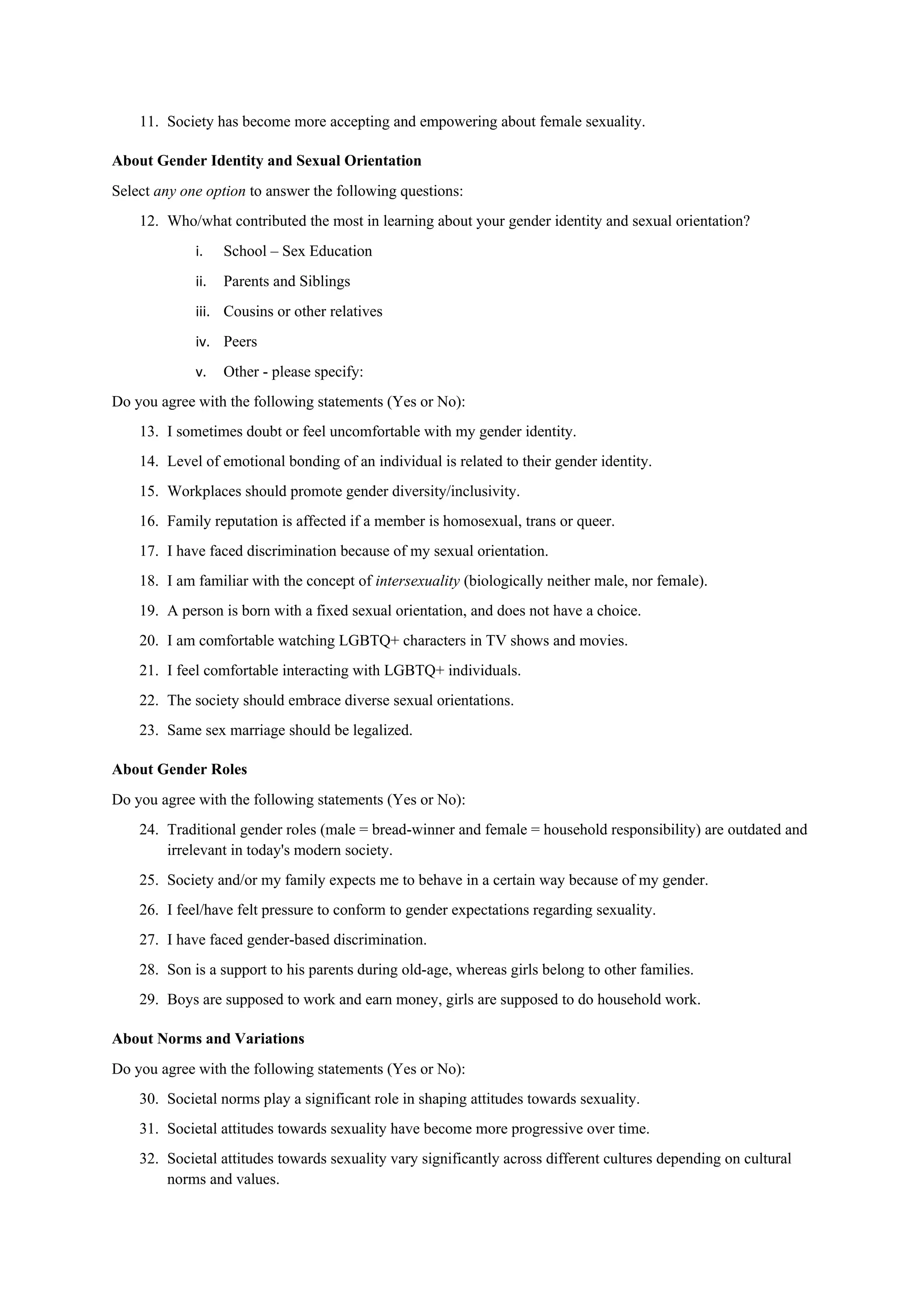 Assessment Tool: Questionnaire for Evaluating an Individual's ...