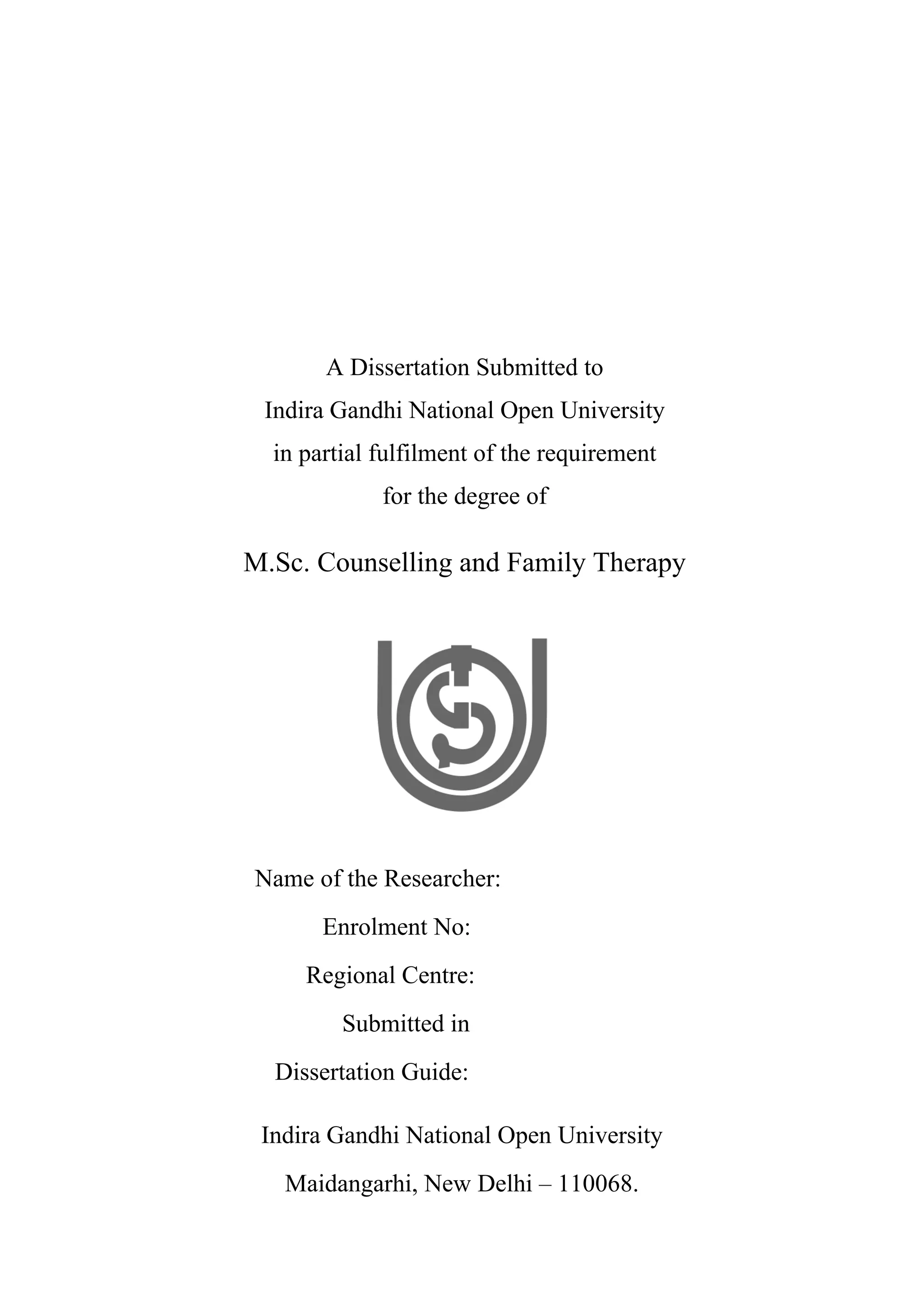 Cover Page for Research Dissertation Report MCFTP002 | PDF