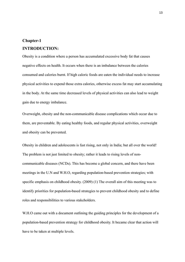 IGNOU Sample Dissertation File for MCFTP002 GB | PDF | Diabetes ...