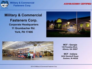 Military & Commercial Fasteners Corp. Virtual Tour | PPT