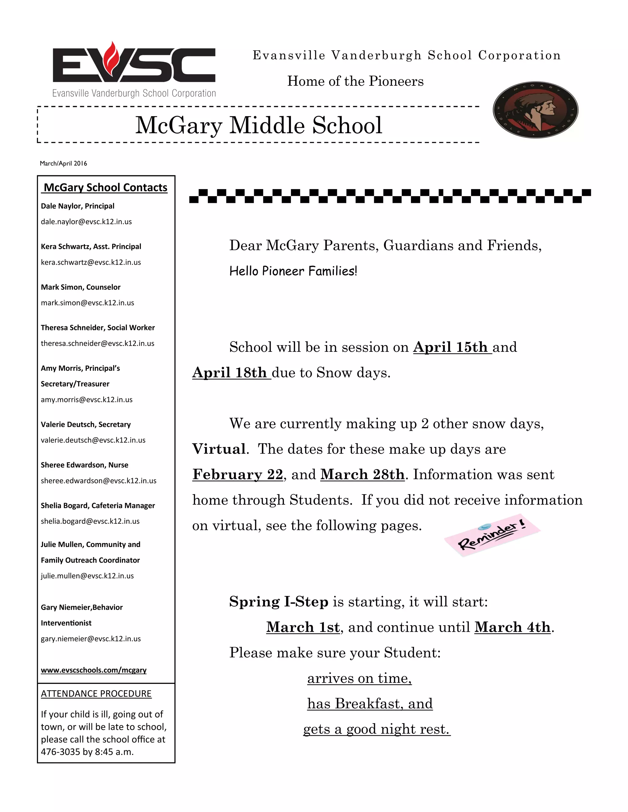 McGary March 2016 Newsletter | PDF