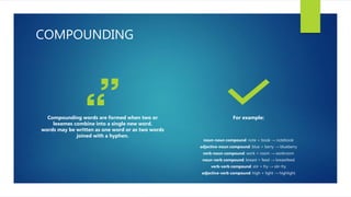 Words formation process | PPT