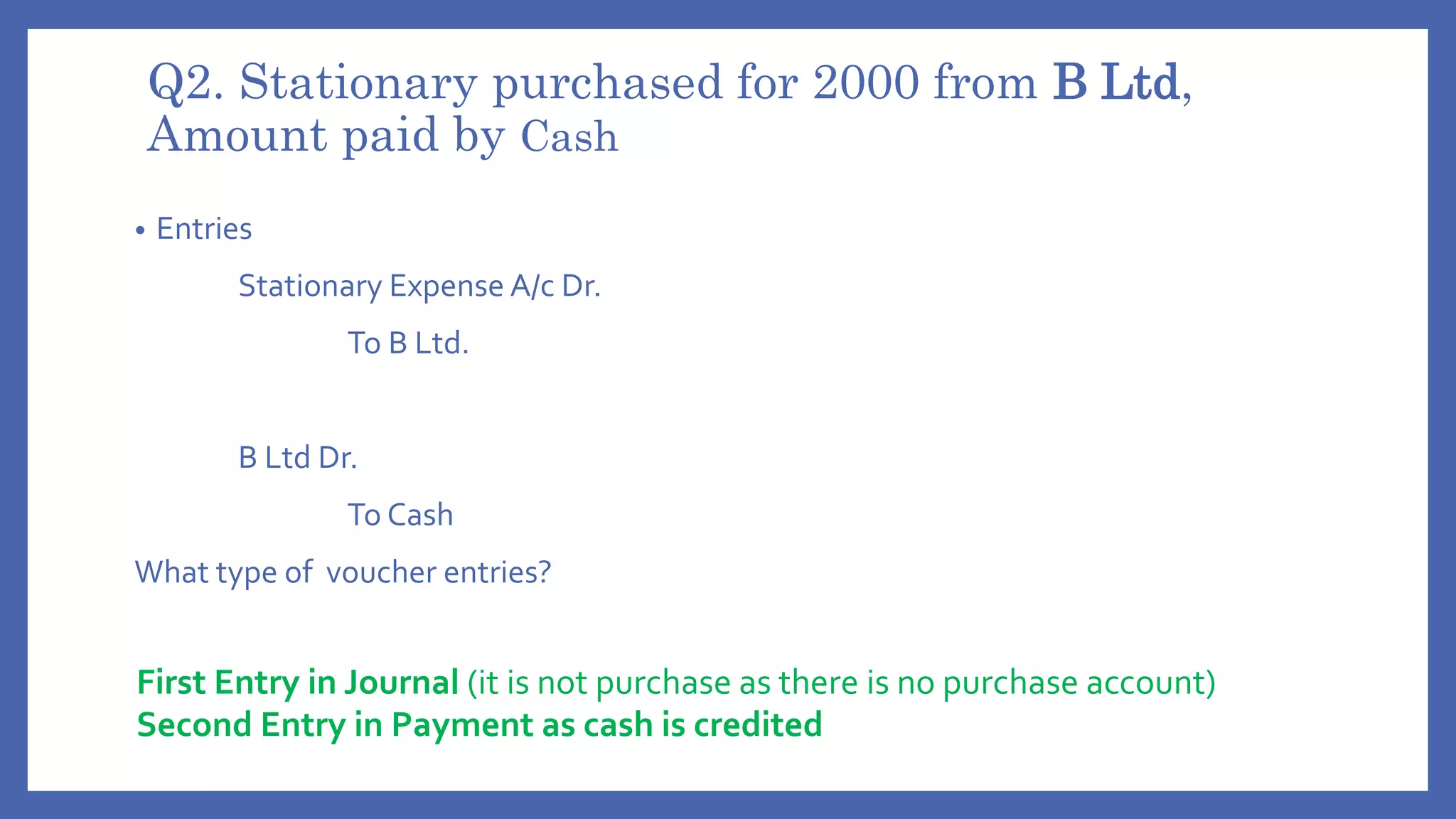 Tally ERP 9 - Transaction Entries in Tally | PPTX
