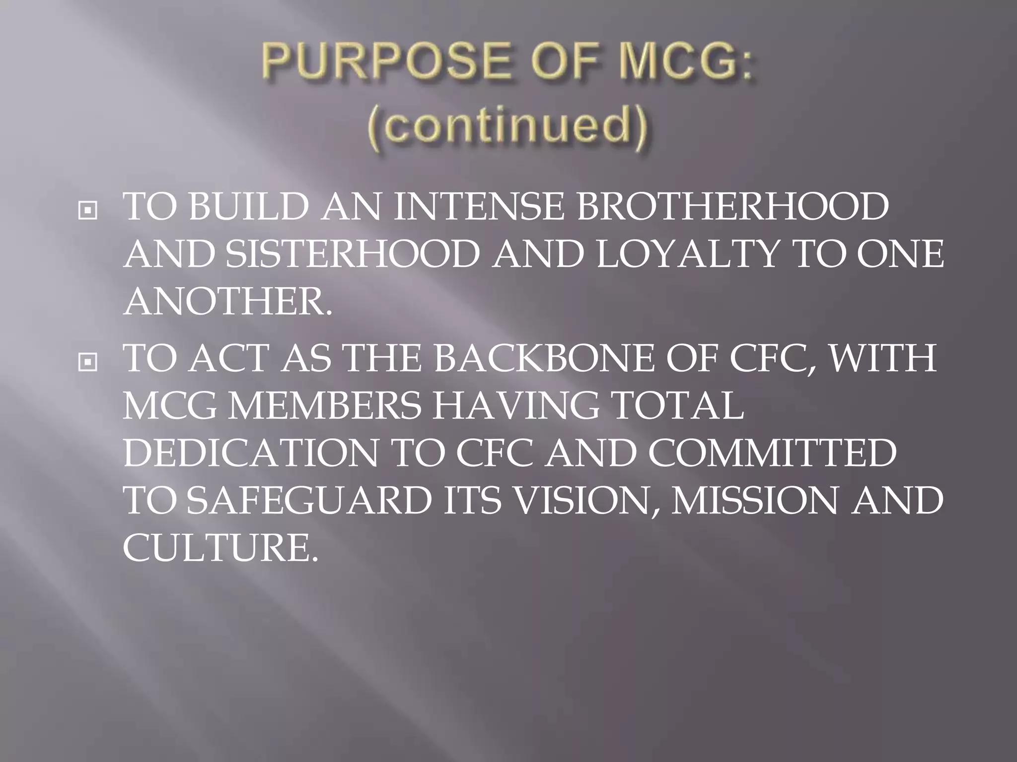 MCG PRE-ORIENTATION | PPTX