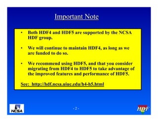 Converting between HDF4 and HDF5 | PPT