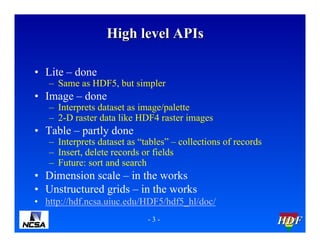 HDF5 High Level and Lite Libraries | PDF | Technology & Computing