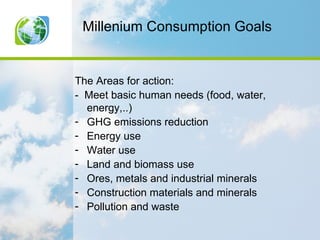 Millenium Consumption Goals by Thomas Brose | PPT