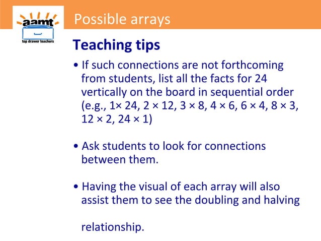 Top Drawer Teachers: Possible Arrays | PPT