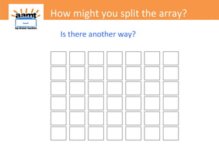 Top Drawer Teachers: Splitting arrays into known parts | PPT