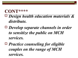 MCH NURSE & HER ROLE | PPT