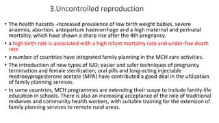 Mch1 Introduction on MATERNAL AND CHILD HEALTH | PPTX
