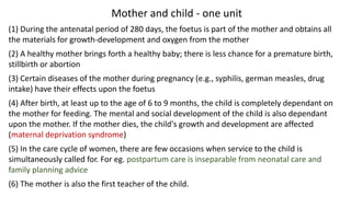 Mch1 Introduction on MATERNAL AND CHILD HEALTH | PPTX