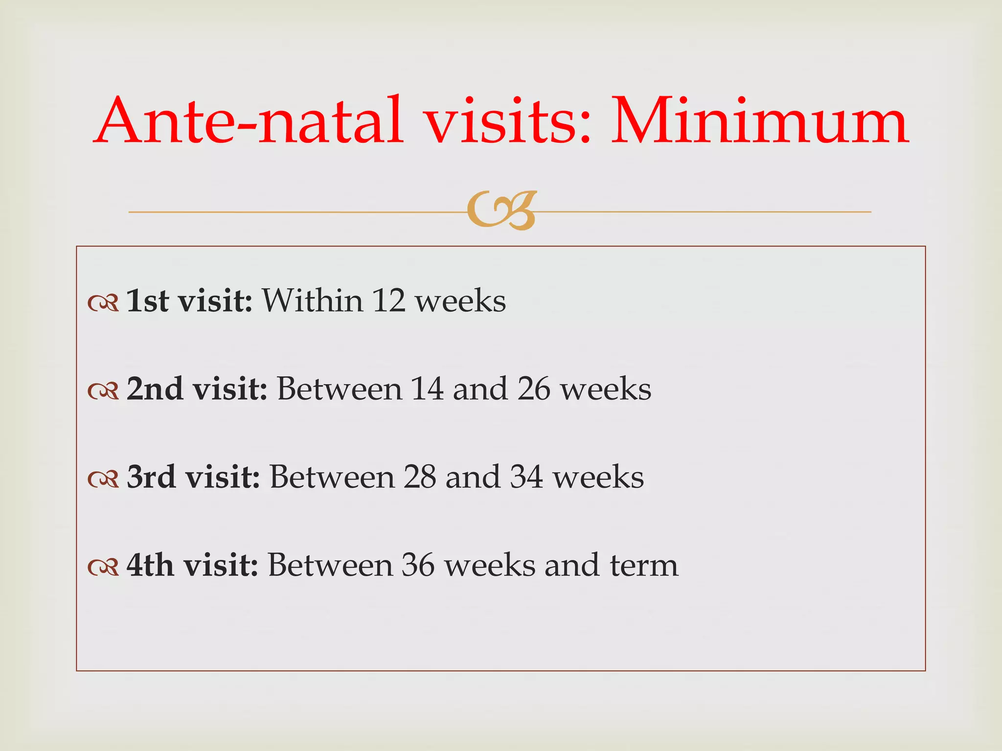 Antenatal & Postnatal Care | PPT