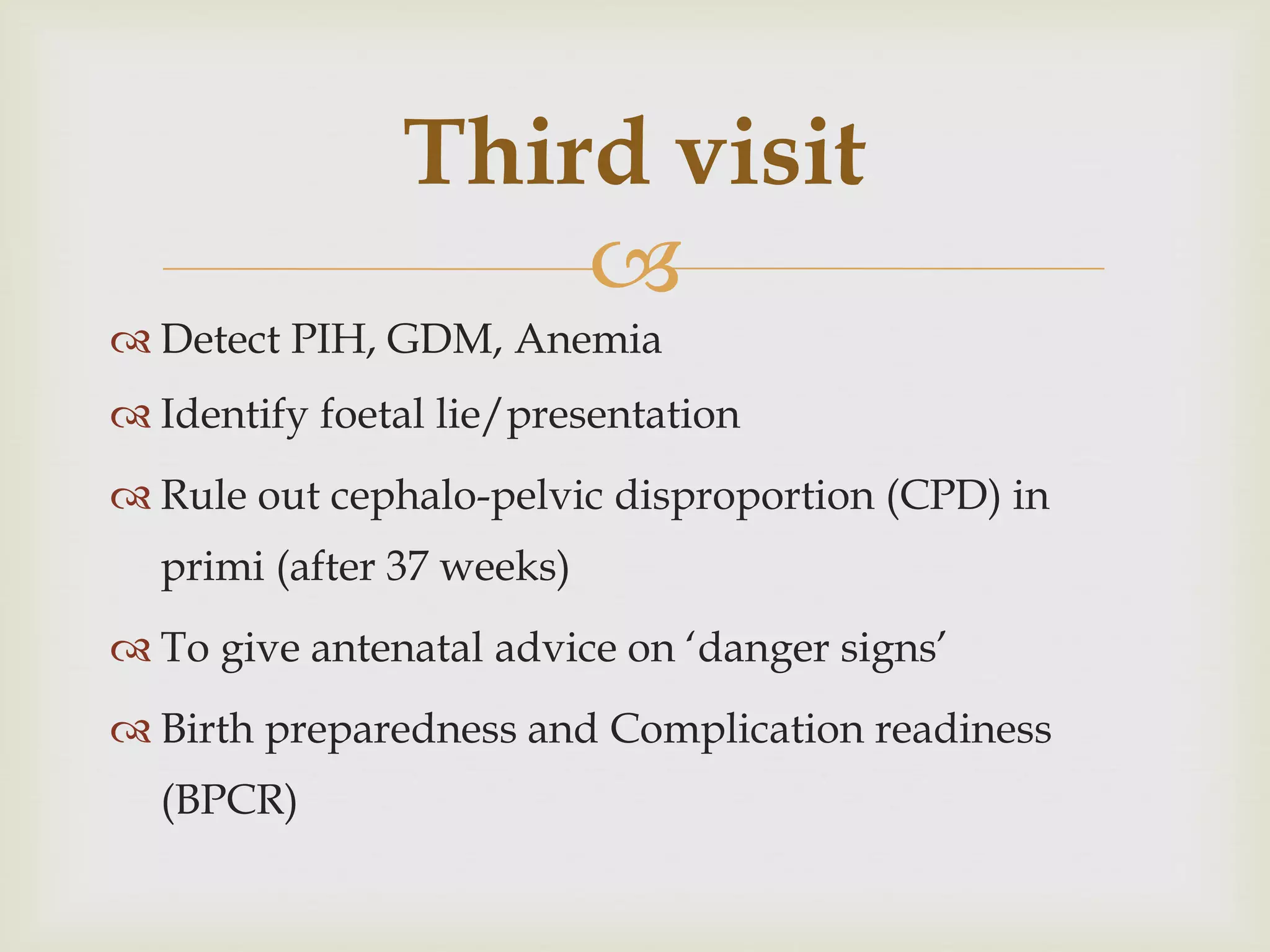 Antenatal & Postnatal Care | PPT