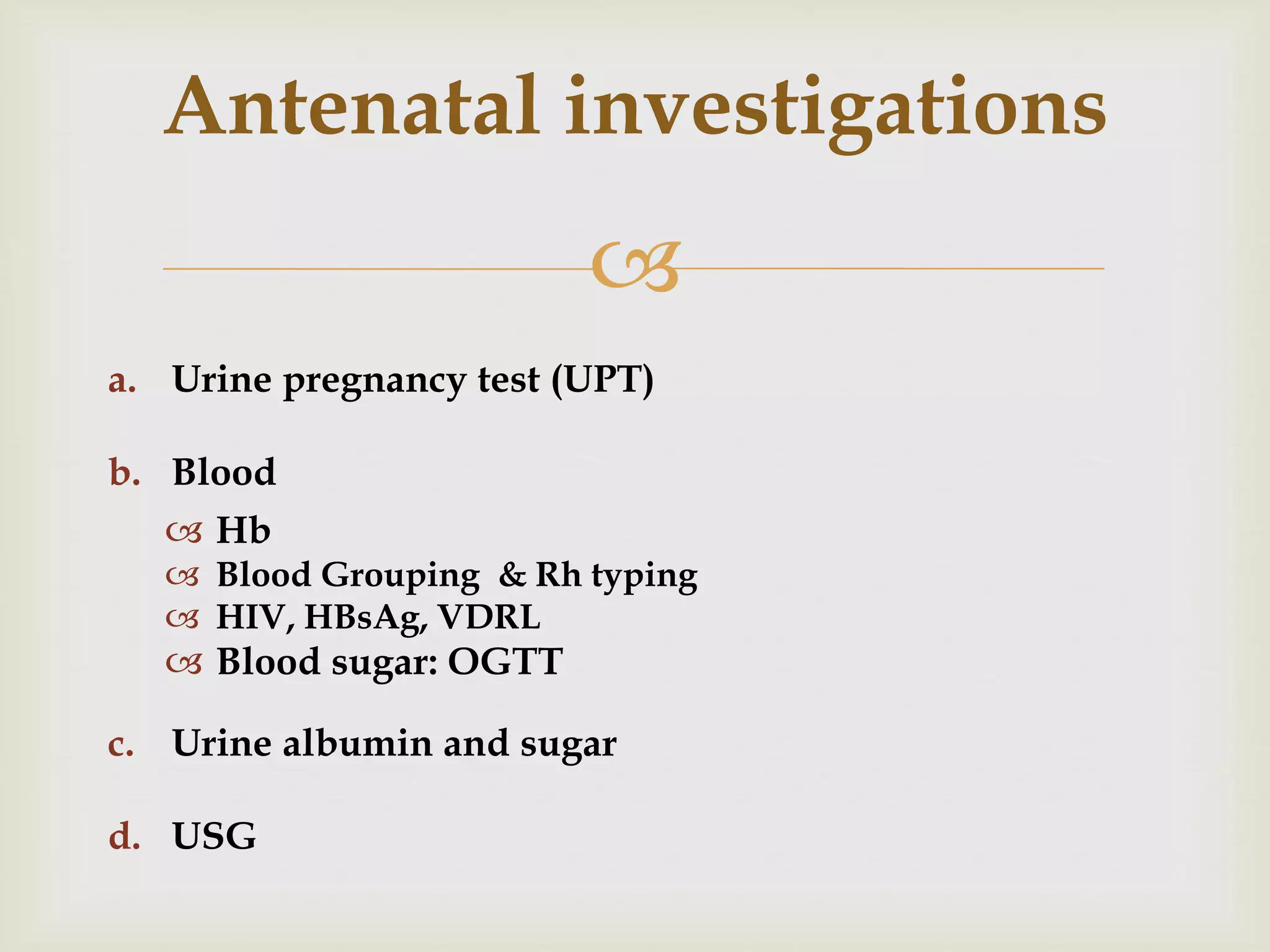 Antenatal & Postnatal Care | PPT