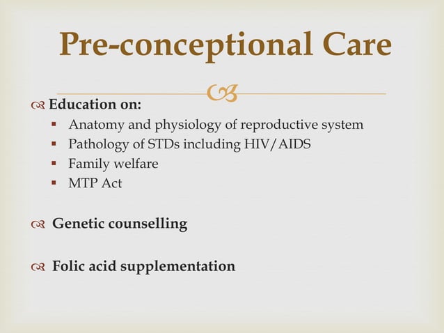 Antenatal & Postnatal Care | PPT