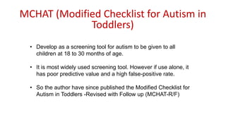MCHAT and Autism Management.pptx