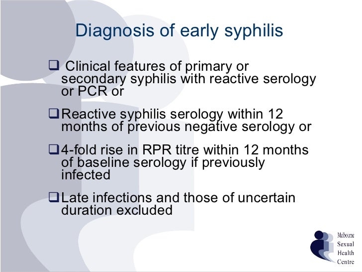 Screening for syphilis