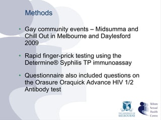 Rapid testing for syphilis and HIV | PPT