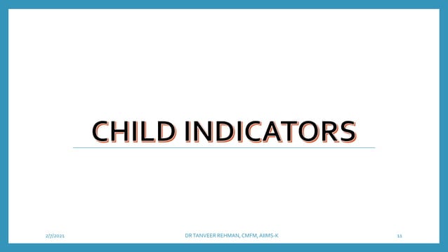 MCH Care Indicators | PPTX
