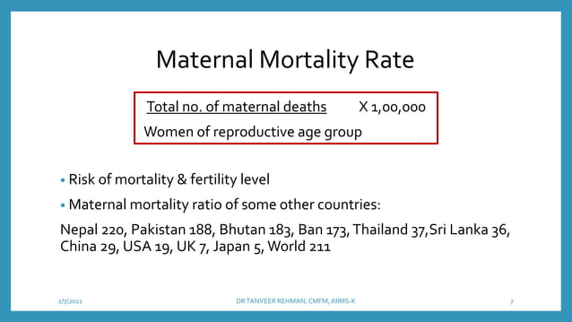 MCH Care Indicators | PPTX