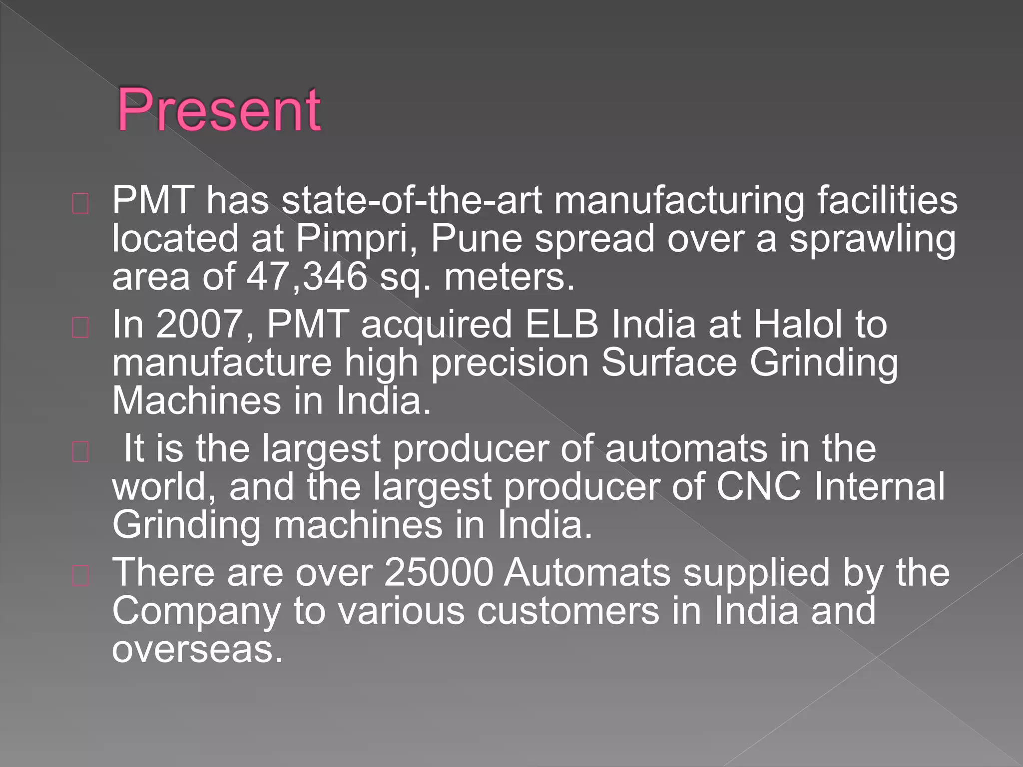 Mchining tool industryPMT | PPT