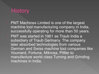 Mchining tool industryPMT | PPT