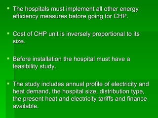 APPLICATIONS OF MICRO CHP IN HOSPITALS | PPT