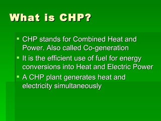 APPLICATIONS OF MICRO CHP IN HOSPITALS | PPT
