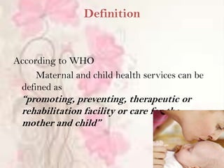 Maternal and child health care | PPT