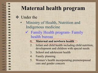 Maternal Health program of Srilanka | PDF