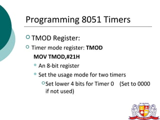 Programming 8051 Timers | PPT | Programming Languages | Computing