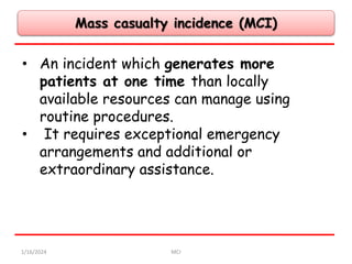 Mass casualties incident for EMT intermediate | PPTX