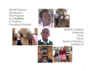 MCIEP MuliKids 2012 Annual Report | PPT