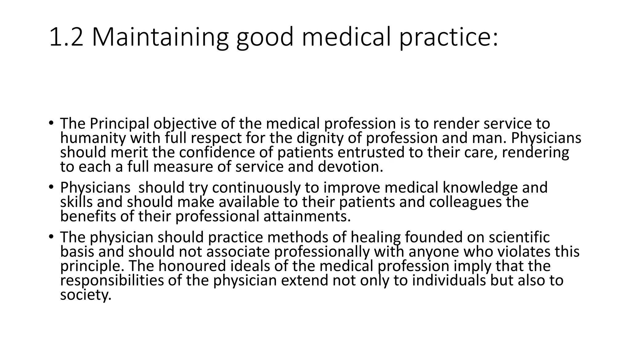 MCI Professional Conduct, Etiquette and Ethics 2016 | PPTX