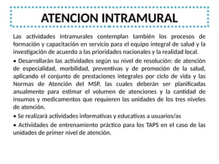 MCI , INTRAMURALES y Extra Murales del modelo de atención a la salud | PPTX