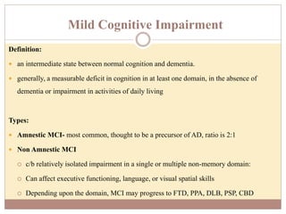 MCI practice update 2018 | PPTX | Brain and Nervous System Disorders ...