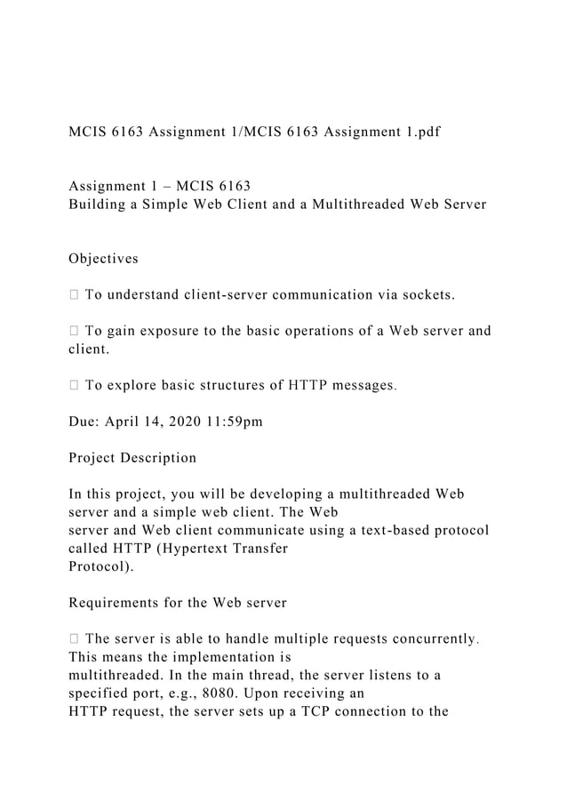 MCIS 6163 Assignment 1MCIS 6163 Assignment 1.pdfAssignmen.docx