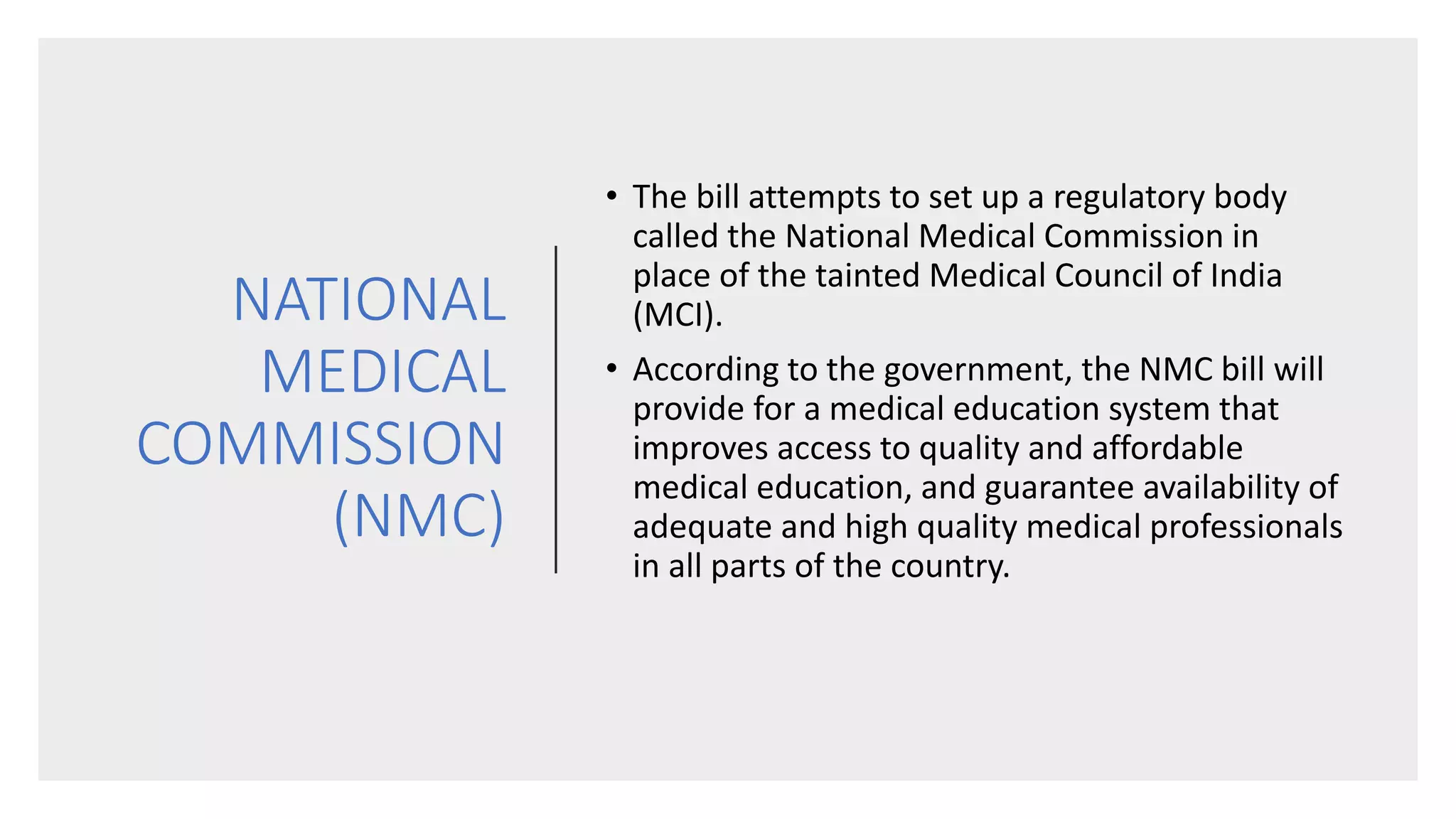paradigm shift from MCI to NMC | PPTX