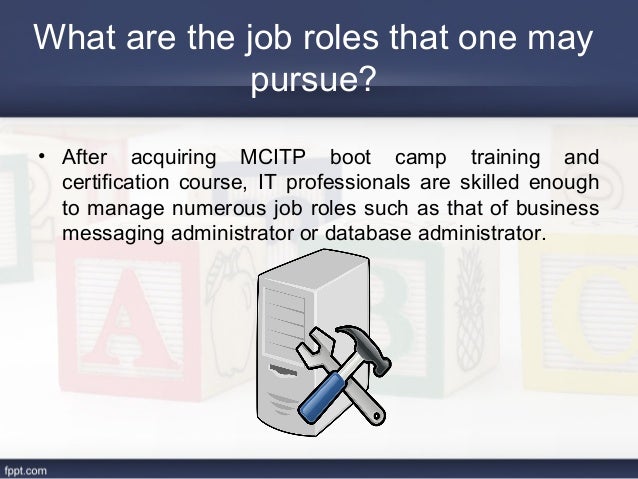Mcitp training and requirements to enroll in the program