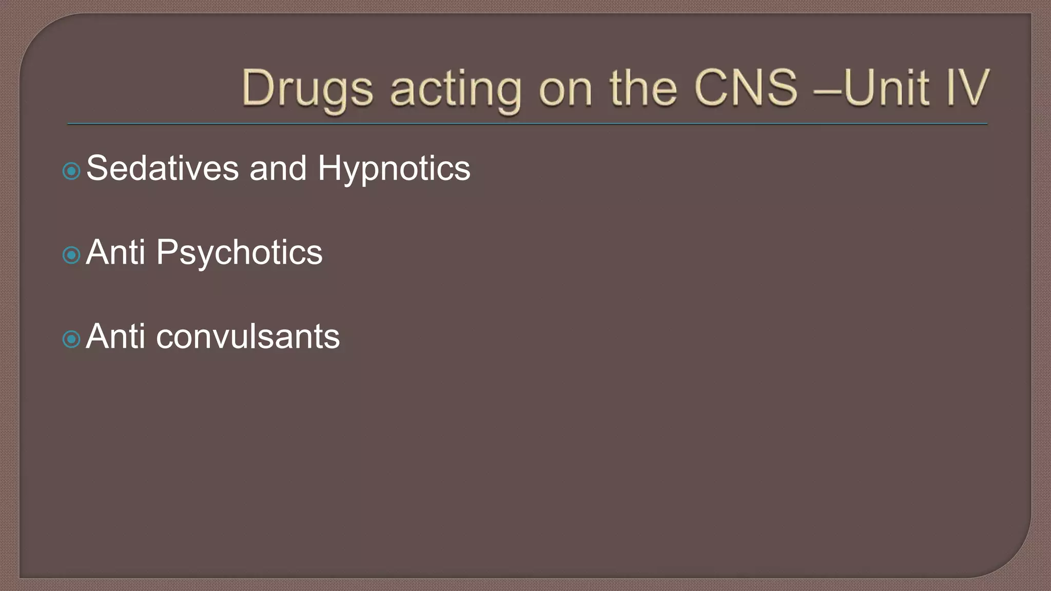 Med chem hypnotics and sedatives | PPTX