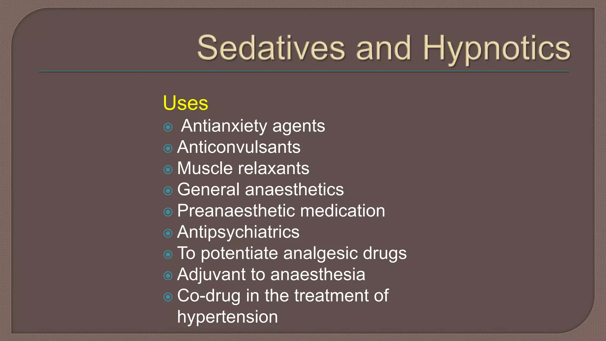 Med chem hypnotics and sedatives | PPTX