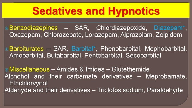 Med chem hypnotics and sedatives | PPTX