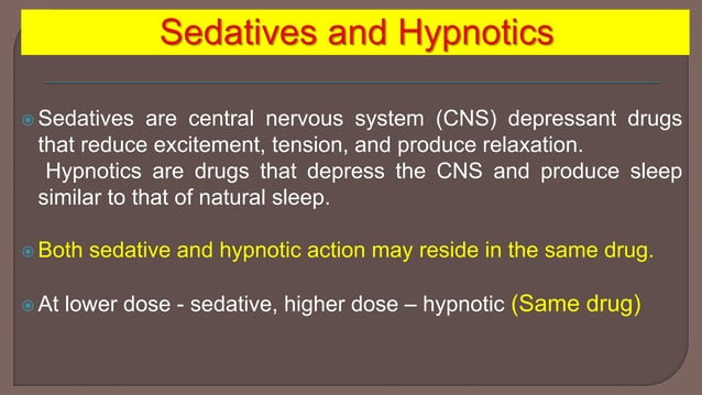 Med chem hypnotics and sedatives | PPTX