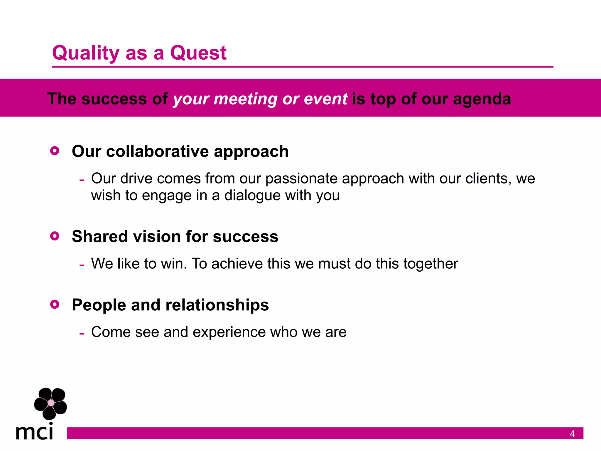 MCI - Meetings & Events Expertise | PPT