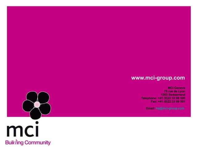 MCI - Meetings & Events Expertise | PPT